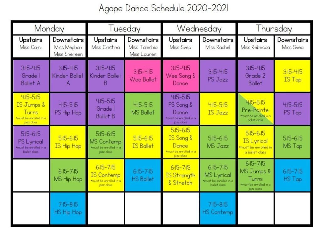 SCHEDULE PACE Programs